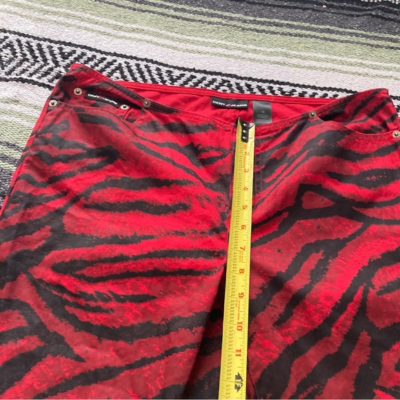 Dkny | Pants & Jumpsuits | Vintage Y2k Low Rise Flare Red Tiger Face ...